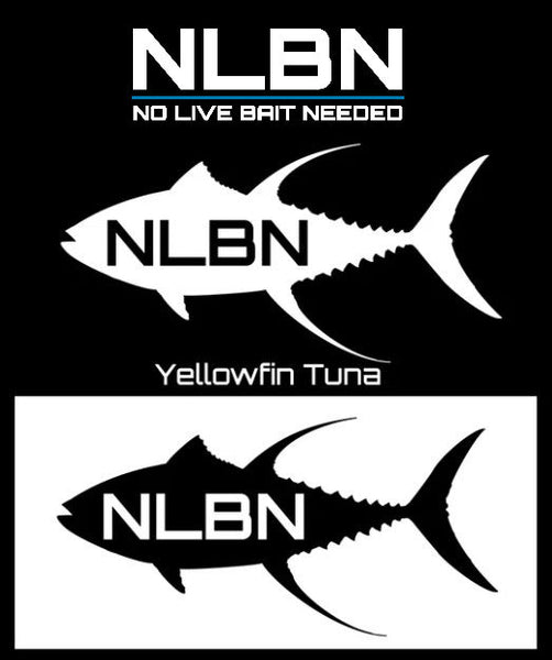 No Live Bait Needed (NLBN) Yellowfin Tuna Decal – Grumpys Tackle