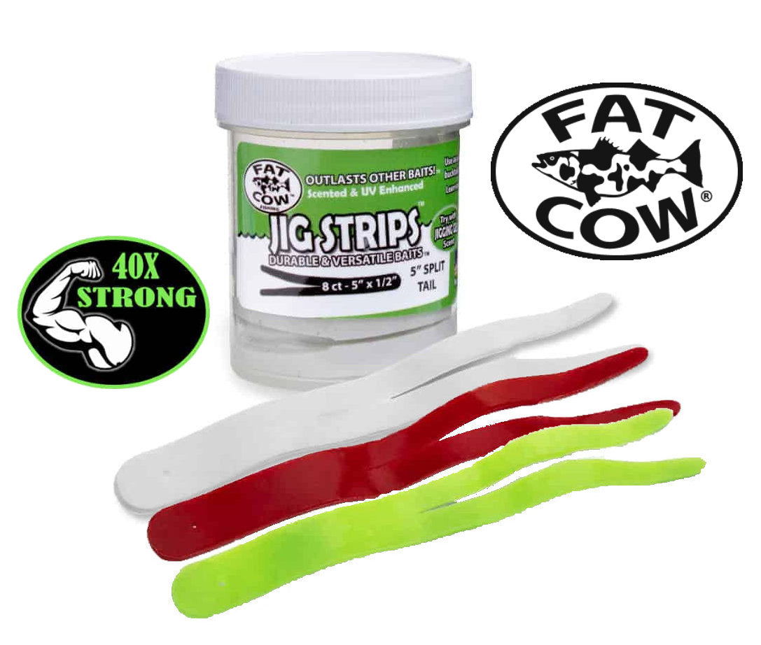 Fat Cow Split Tail Jig Strips – Grumpys Tackle